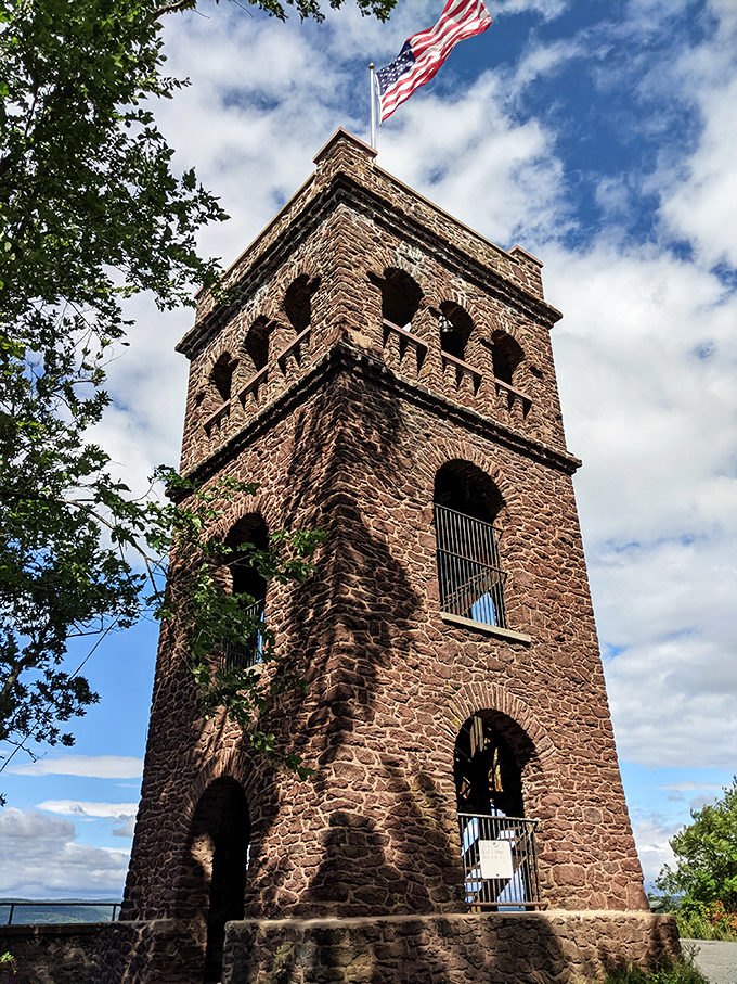 Poet's Seat Tower stands as Greenfield's stone sentinel, offering panoramic views that have inspired generations of visitors and locals alike.