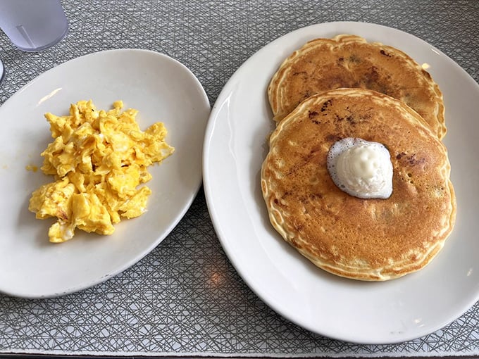 Golden pancakes and scrambled eggs&mdash;the breakfast equivalent of a warm hug from your favorite aunt. Simple perfection needs no introduction.