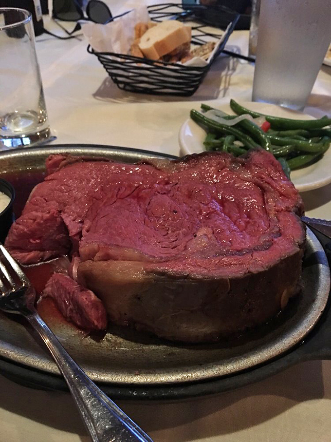 Behold the star of the show &ndash; a prime rib so perfectly pink it should have its own Instagram account and fan club.