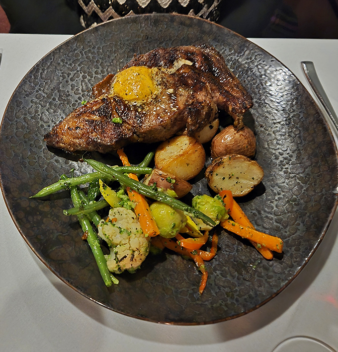 This ribeye isn't just cooked &ndash; it's honored. The perfect sear gives way to a melt-in-your-mouth interior that'll haunt your dreams.