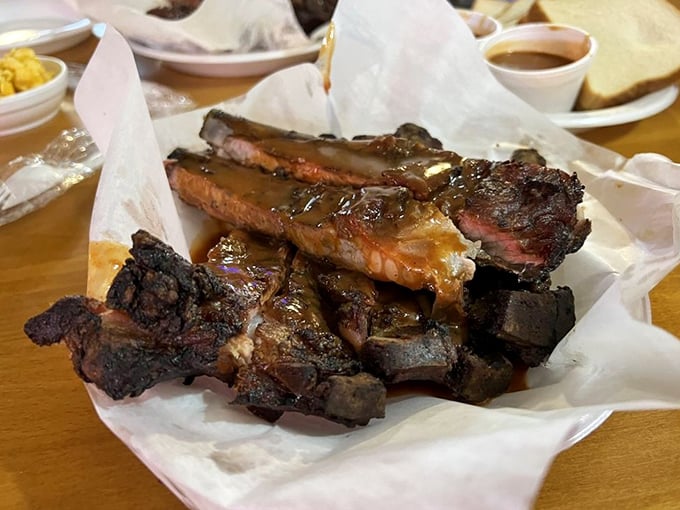 These ribs don't just fall off the bone&mdash;they tell a story of smoke, time, and tradition. The bark on these beauties would make a tree jealous.