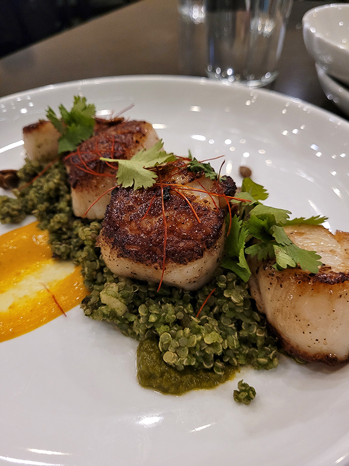 These seared scallops with chimichurri aren't just dinner&mdash;they're edible evidence that Utah deserves seafood this good. The perfect caramelization would make even Gordon Ramsay nod in approval.