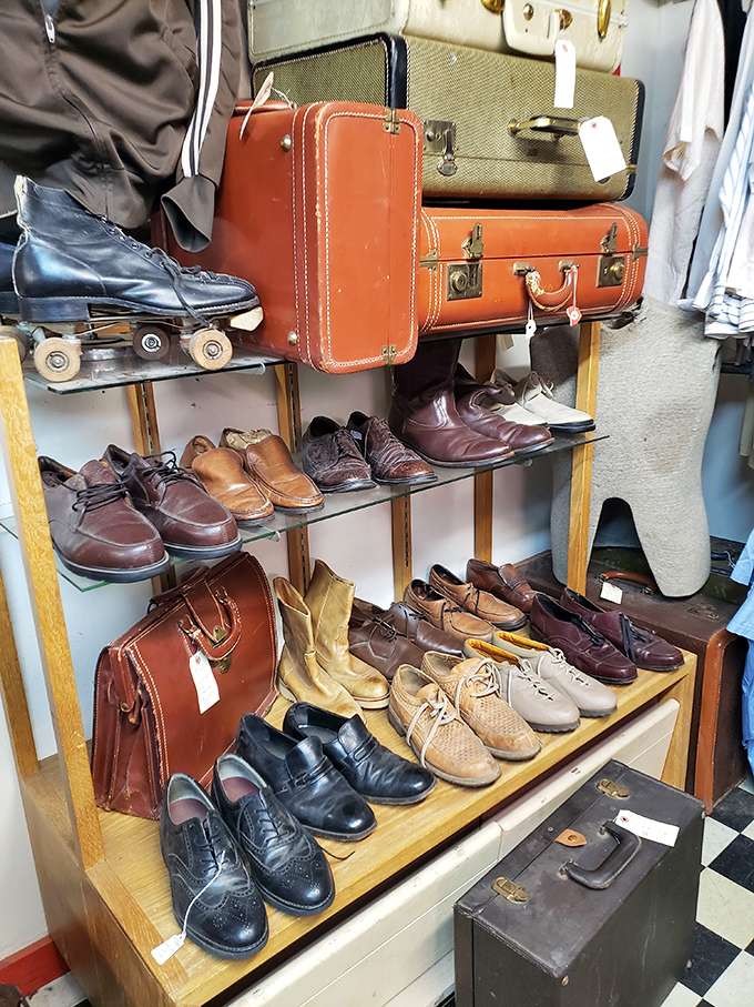 These aren't just old shoes&mdash;they're time capsules for feet. Each scuff mark and worn heel tells a story of dances, job interviews, and Sunday best.