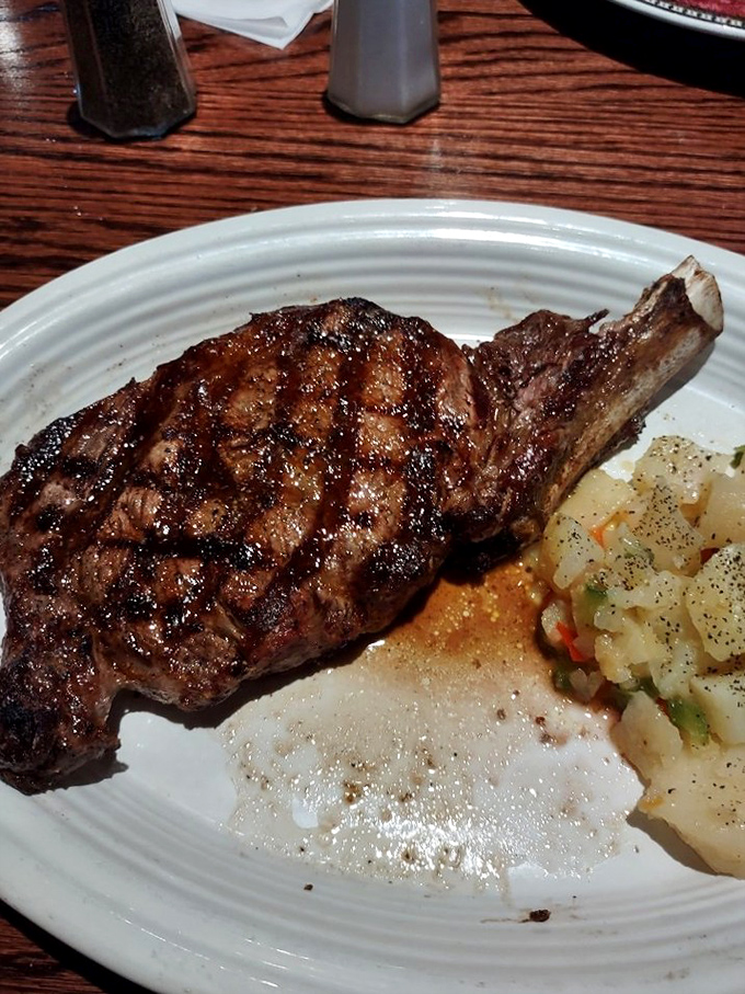 This isn't just a steak; it's a declaration of independence from mediocre meals. Those grill marks aren't decoration&mdash;they're flavor tattoos.