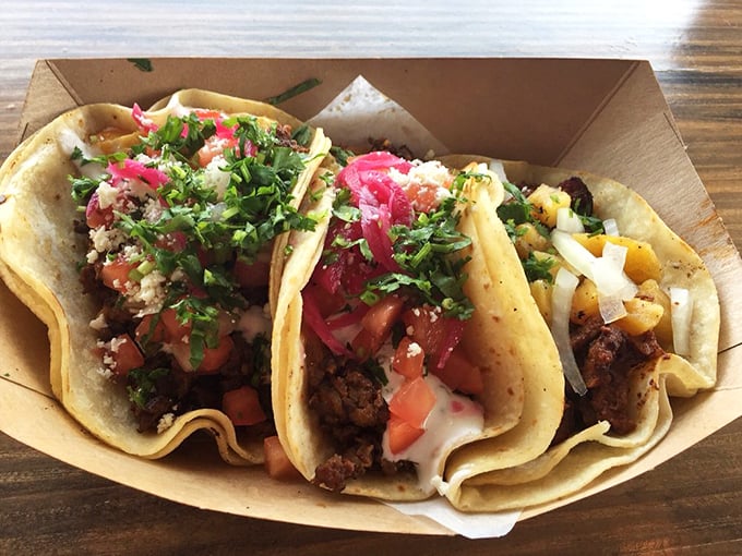 Taco trinity that proves good things come in threes. Each one a different personality, like the culinary equivalent of a perfectly cast buddy comedy.