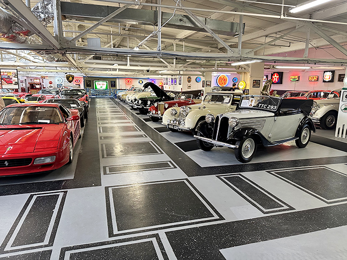 Time travel isn't science fiction at Klairmont Kollections. From sleek Ferraris to elegant classics, each vehicle tells a story of its era.