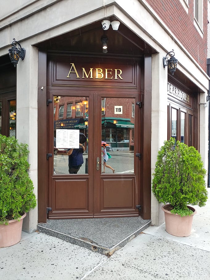Amber's elegant entrance sets the stage for what awaits inside: steaks that deserve their own Tony Award for Best Performance.