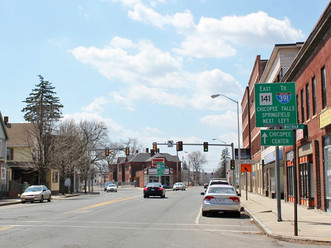 The sturdy brick buildings of Chicopee's downtown speak to its industrial heritage, now reimagined for a new generation.