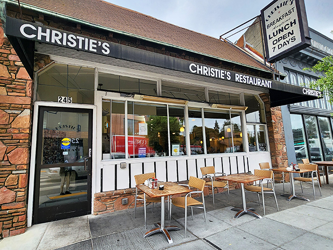 Christie's: Stone facade, white picket railing&mdash;this isn't just a diner, it's a slice of Americana served with coffee.