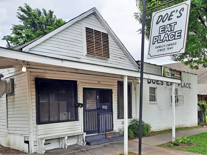 Doe's unassuming white building might fool tourists, but locals know it houses some of Mississippi's most legendary steaks.