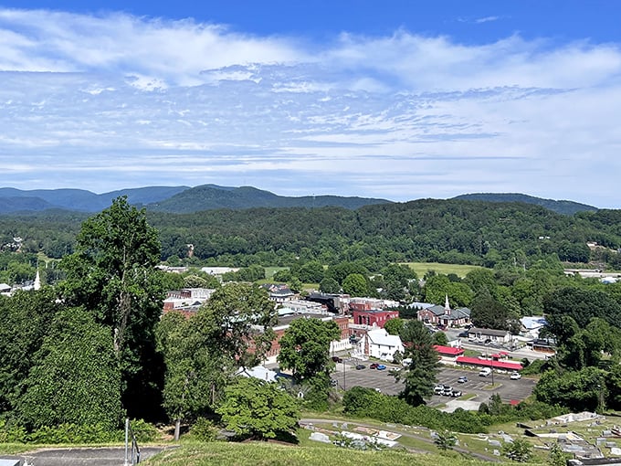 Ellijay's mountain town charm comes with a courthouse square that hasn't changed its mind about beauty in decades.