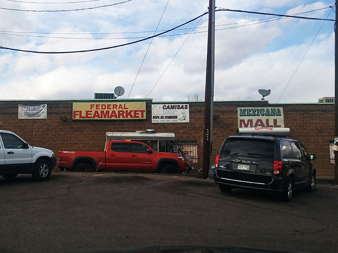 Federal Flea Market's no-frills exterior hides a world of wonders. Like a mullet&mdash;business outside, party inside!