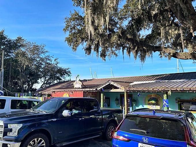 Fish Tales' wooden deck stretches toward the water like it's trying to get closer to where your dinner was swimming this morning. 