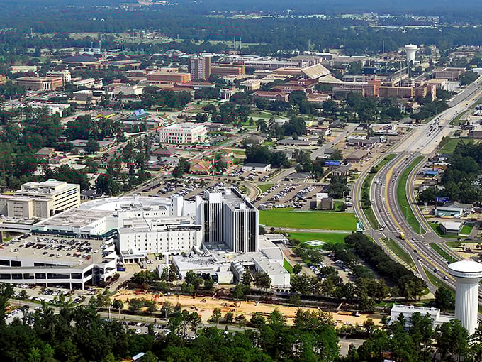 Hattiesburg combines university-town energy with small-town prices. That skyline won't cost you a fortune.