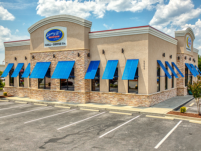 Johnny D's modern stone facade might look fancy, but inside awaits the kind of breakfast that makes you want to high-five strangers.