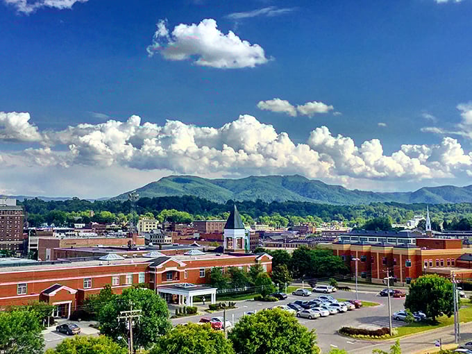 Johnson City's red-brick charm nestled against mountain majesty. This affordable haven proves retirement doesn't mean choosing between medication and mountain views.