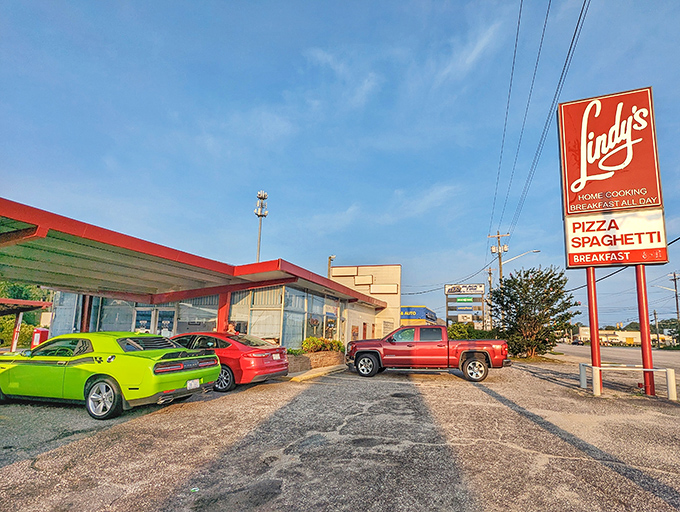 Lindy's iconic red sign has been guiding hungry travelers to breakfast paradise longer than most can remember.