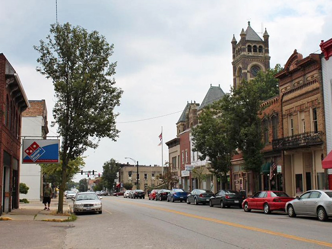 New Lexington's tree-lined streets invite leisurely strolls. The kind of place where "taking the scenic route" is just called "going downtown."