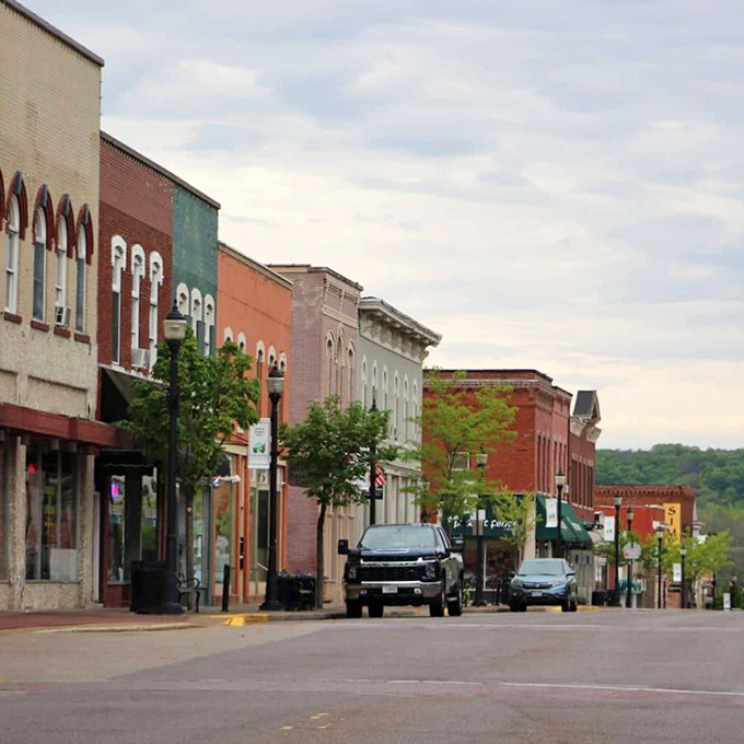 Prairie du Chien's historic main street offers a time-travel experience without the time-traveler's premium pricing structure.