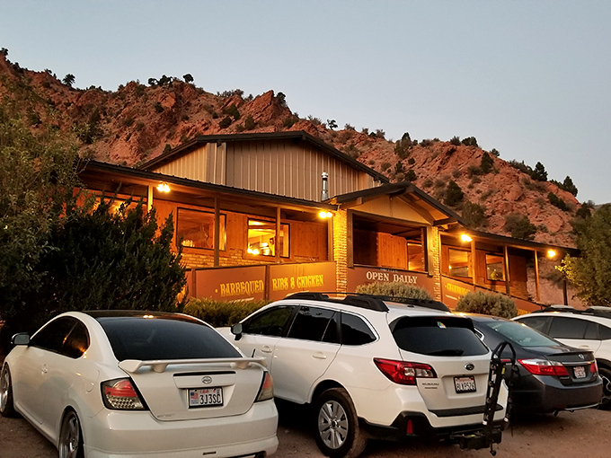 Rusty's nestles against those majestic red rocks like it grew there naturally &ndash; a perfect backdrop for steak perfection.