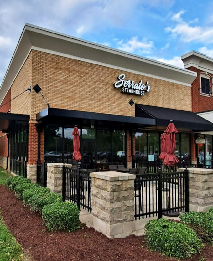 Serrato's brick-and-stone exterior offers a hint of the warm welcome and sizzling perfection waiting inside.