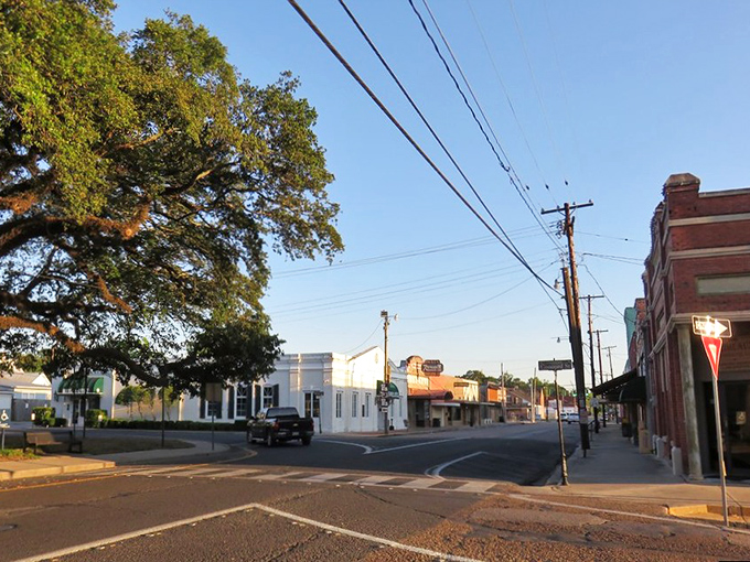 Abbeville's charming main street looks ready for its Hollywood close-up &ndash; no filter needed for this postcard scene.