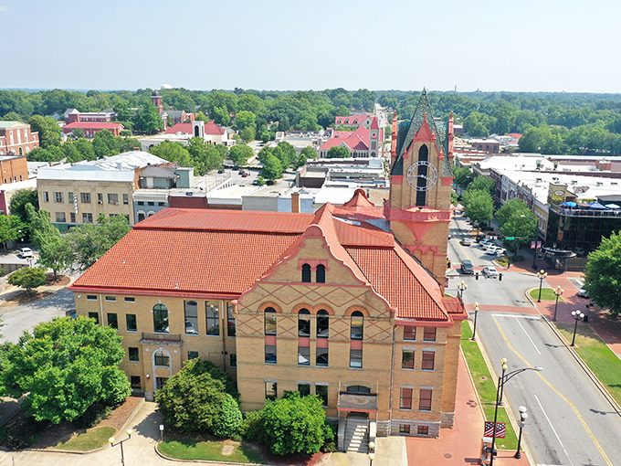 Anderson's historic courthouse anchors a downtown where your Social Security check stretches like saltwater taffy.