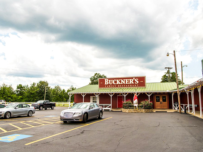 Buckner's Family Restaurant: Red barn aesthetics with a parking lot full of regulars&mdash;always a good sign you've found the real deal.