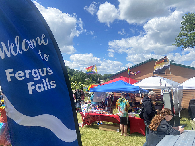 The "Welcome to Fergus Falls" sign promises festivals and friendly faces&mdash;and Minnesota always delivers on promises.