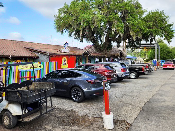 Those rocking chairs aren't just for show&mdash;they're the perfect spot to digest after tackling Fish Tales' legendary seafood platters.