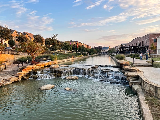 Who needs expensive coastal retirement when Flower Mound offers these peaceful waterways and stone pathways right in your backyard?