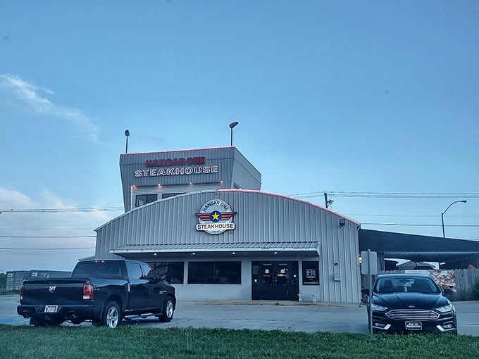 Part airplane, part steakhouse, all awesome. Hangar One's exterior tells you this isn't going to be your average meat-and-potatoes experience.