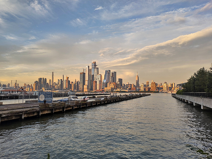 Historic brownstones and modern buildings create Hoboken's unique cityscape, where walkability means your Social Security check goes further.