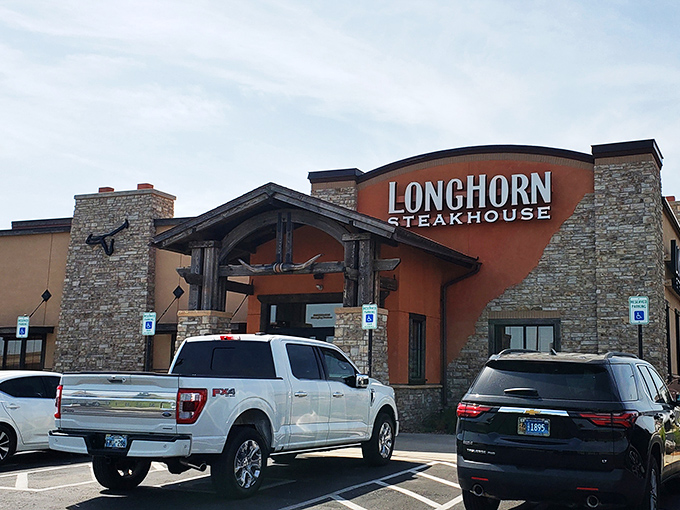 That Western-inspired entrance isn't just architecture&mdash;it's foreshadowing for the frontier-sized steaks waiting inside.
