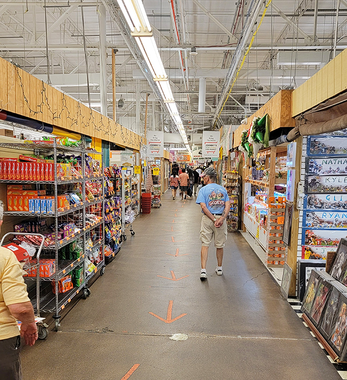 Follow the orange arrows through this indoor wonderland, where every turn reveals another delicious discovery waiting to be made.