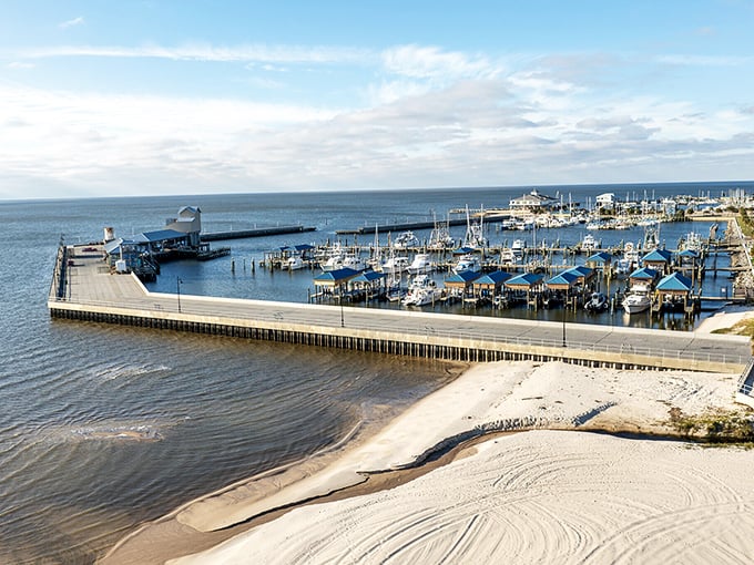 The historic architecture of downtown Pass Christian stands majestic against a clear blue sky&mdash;quintessential coastal Mississippi.