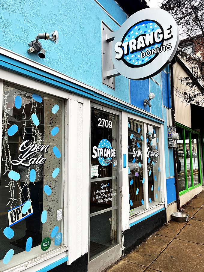 The "Open Late" sign at Strange Donuts is basically permission to have dessert for dinner. Adult decisions at their finest!