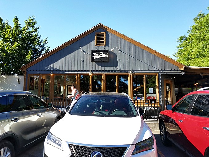 Simple gray exterior, magical food inside. The Park Cafe is like that quiet friend who turns out to be the life of the party.