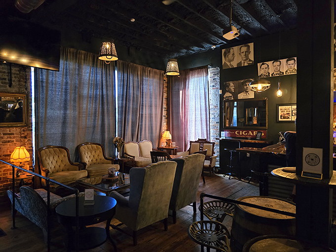 The Vault's moody lighting and vintage furniture transform banking's past into Indy's most atmospheric hangout spot.