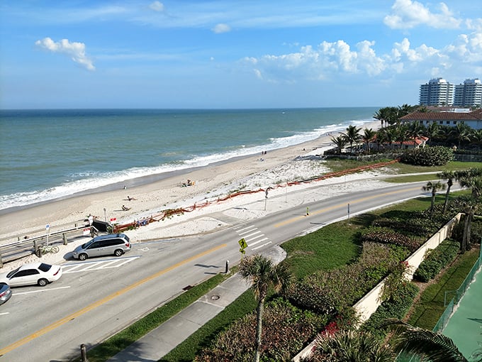 The perfect Vero Beach afternoon: palm trees swaying, neighbors chatting, and not a high-rise condo in sight.