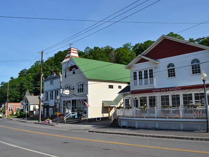 Windham's historic buildings line up like friendly neighbors, each with its own personality but part of the same community story.
