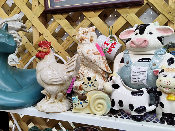 Farmhouse chic meets barnyard whimsy in these ceramic creatures, each waiting to become someone's kitchen counter conversation starter.