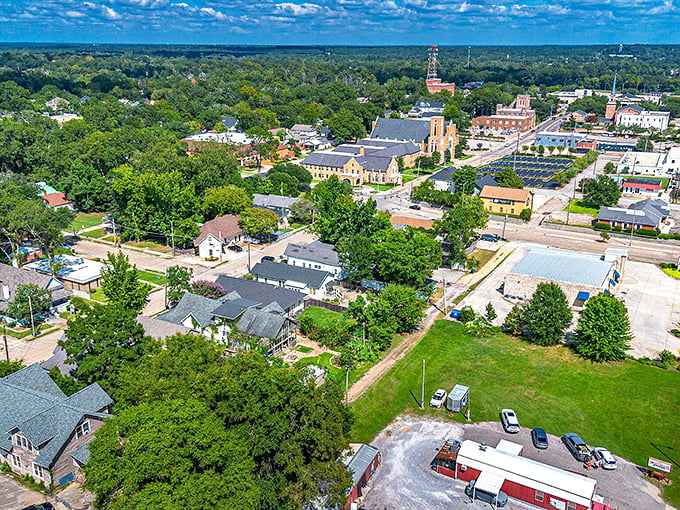 From above, Laurel reveals its perfect balance: enough development for convenience, enough green space for serenity, and housing prices that won't give you vertigo.