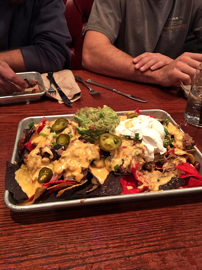 Nachos reimagined as a barbecue delivery system. When chips meet brisket and jalape&ntilde;os, it's like a flavor fiesta that nobody wants to leave.