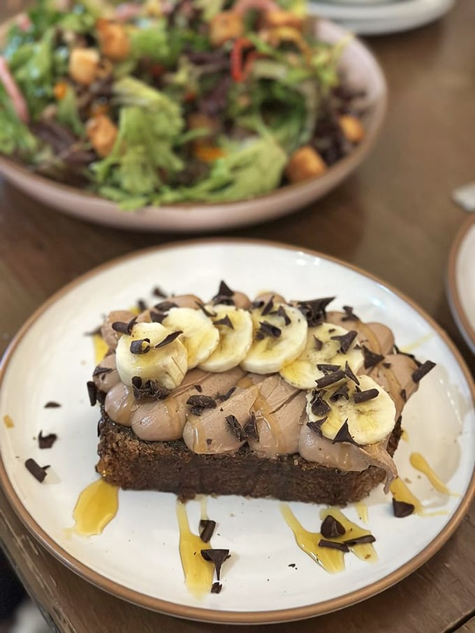 Whoever decided to put bananas and chocolate on breakfast bread deserves a Nobel Prize in morning happiness.