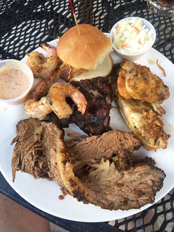 The carnivore's dream plate&mdash;a little bit of everything worth smoking. It's not gluttony if you call it "sampling." 