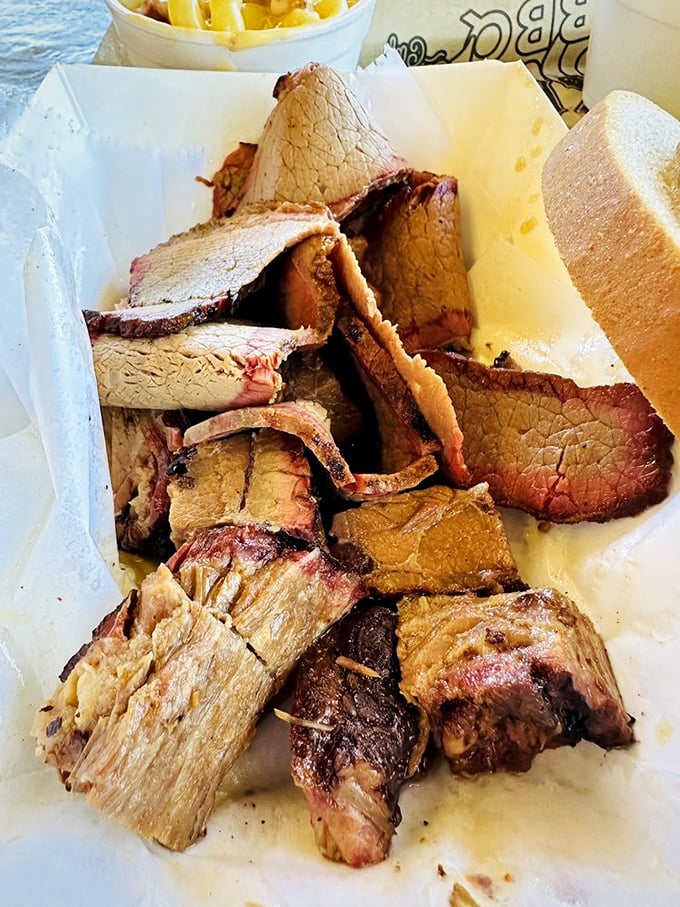 Burnt ends and brisket arranged with the care of a Renaissance painting. Michelangelo had marble; Kansas City has meat.