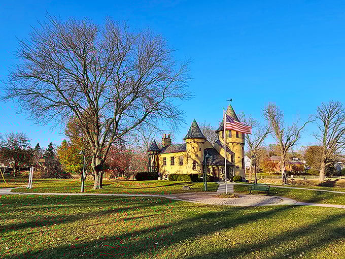 The meticulously maintained grounds surrounding the castle provide a peaceful setting that would make any royal gardener proud.