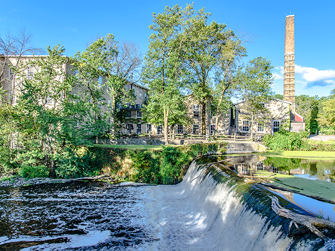 Where limestone meets waterfall, Cedar Creek's historic mill complex proves industrial buildings can age like fine wine&mdash;and actually produce it too.