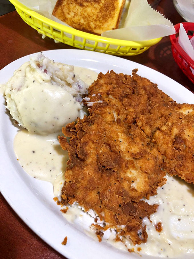 This isn't just chicken fried steak&mdash;it's edible Oklahoma heritage. The perfect marriage of crispy exterior and tender interior makes resistance futile.